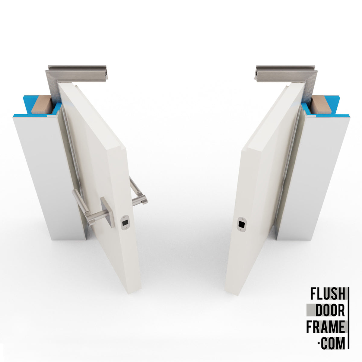 Outswing Frameless Double Door Jamb/Frame Door Slab