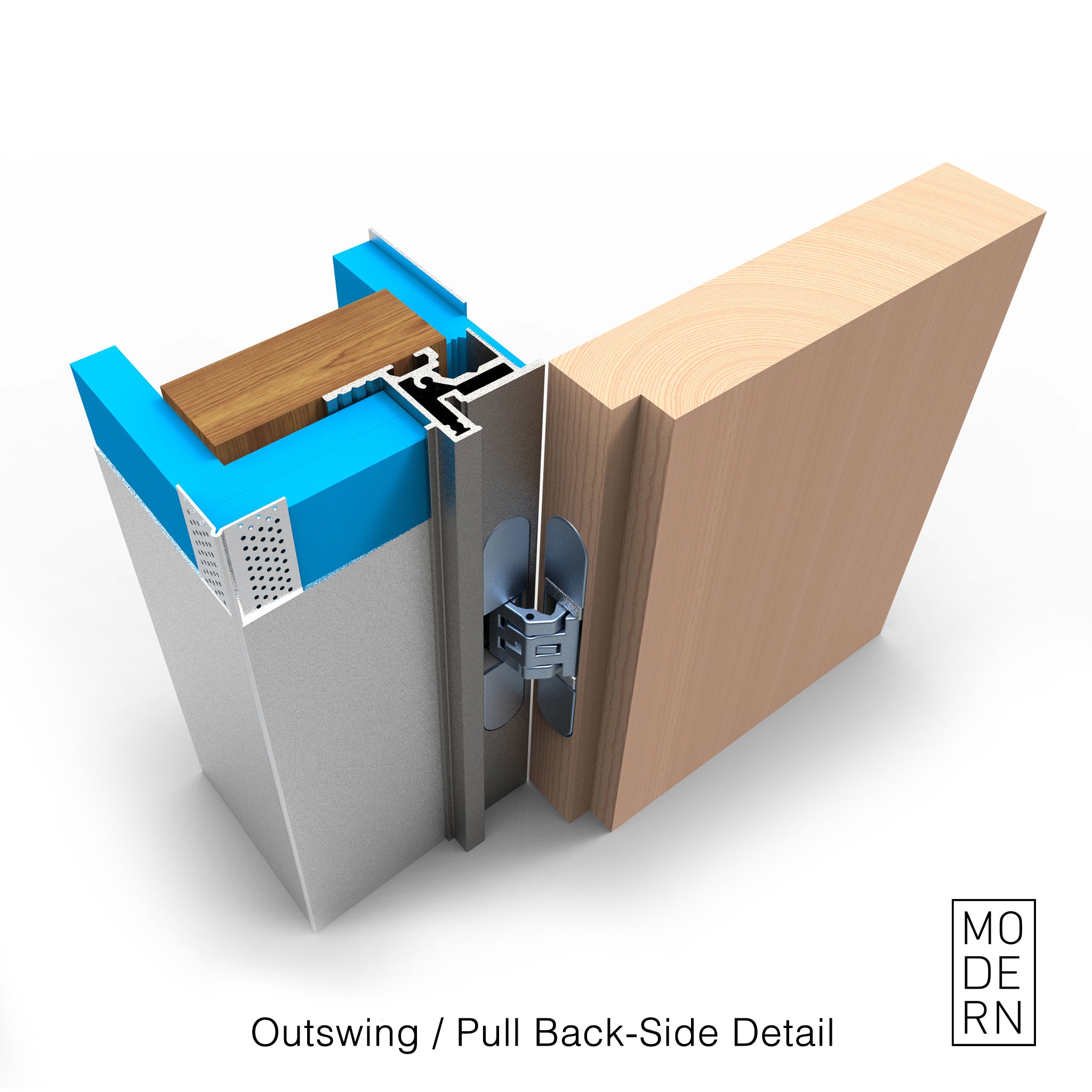 Outswing/Pull Left Frameless Door Jamb/Frame Door Slab By Others ...