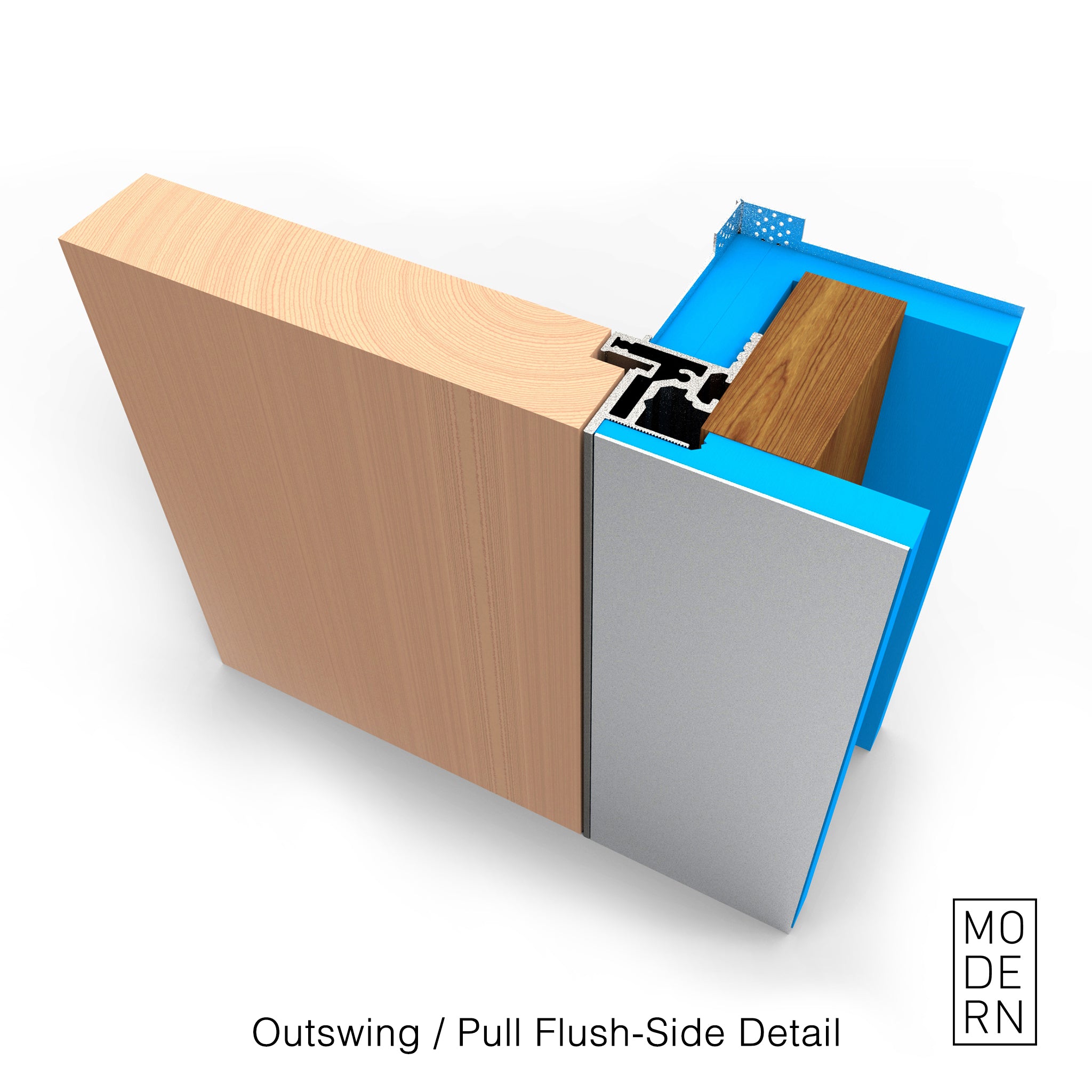Outswing/Pull Left Frameless Door Jamb/Frame Door Slab By Others ...